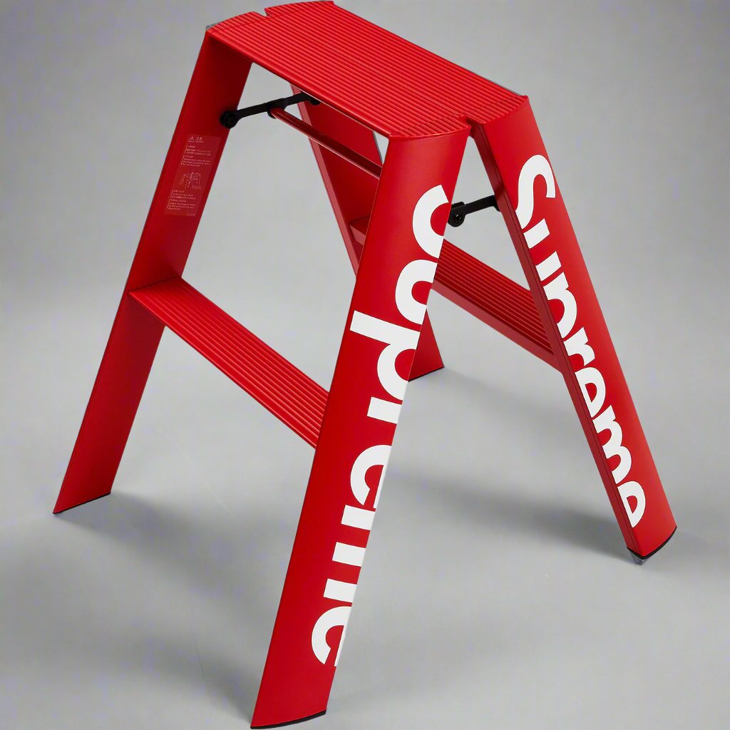 Supreme Lucano Step Ladder Stool Red - | ORIGINALFOOK