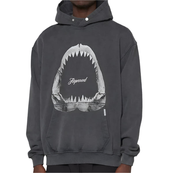 Represent Shark Jaws Hoodie Off Black | ORIGINALFOOK