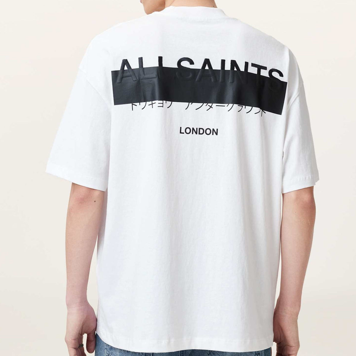 Buy AllSaints Redact Strikeout Logo Tee White online in Singapore