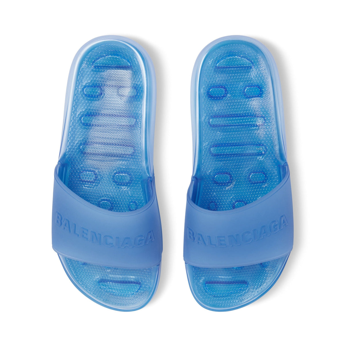 Balenciaga Transparent Slides Blue - | ORIGINALFOOK